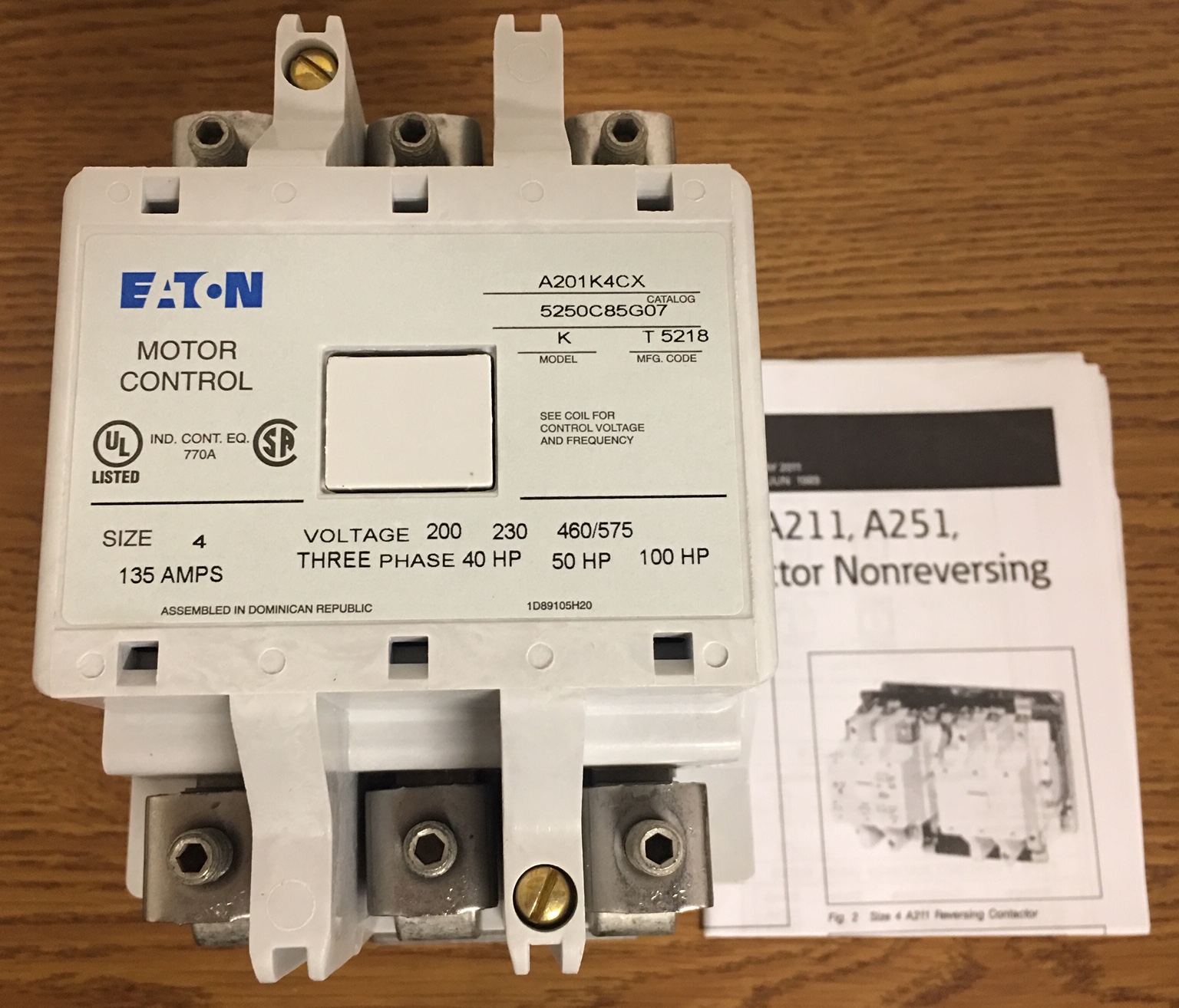 A201K4CX – EATON / Cutler-Hammer Non-Reversing Motor Starter | Mag-Trol ...