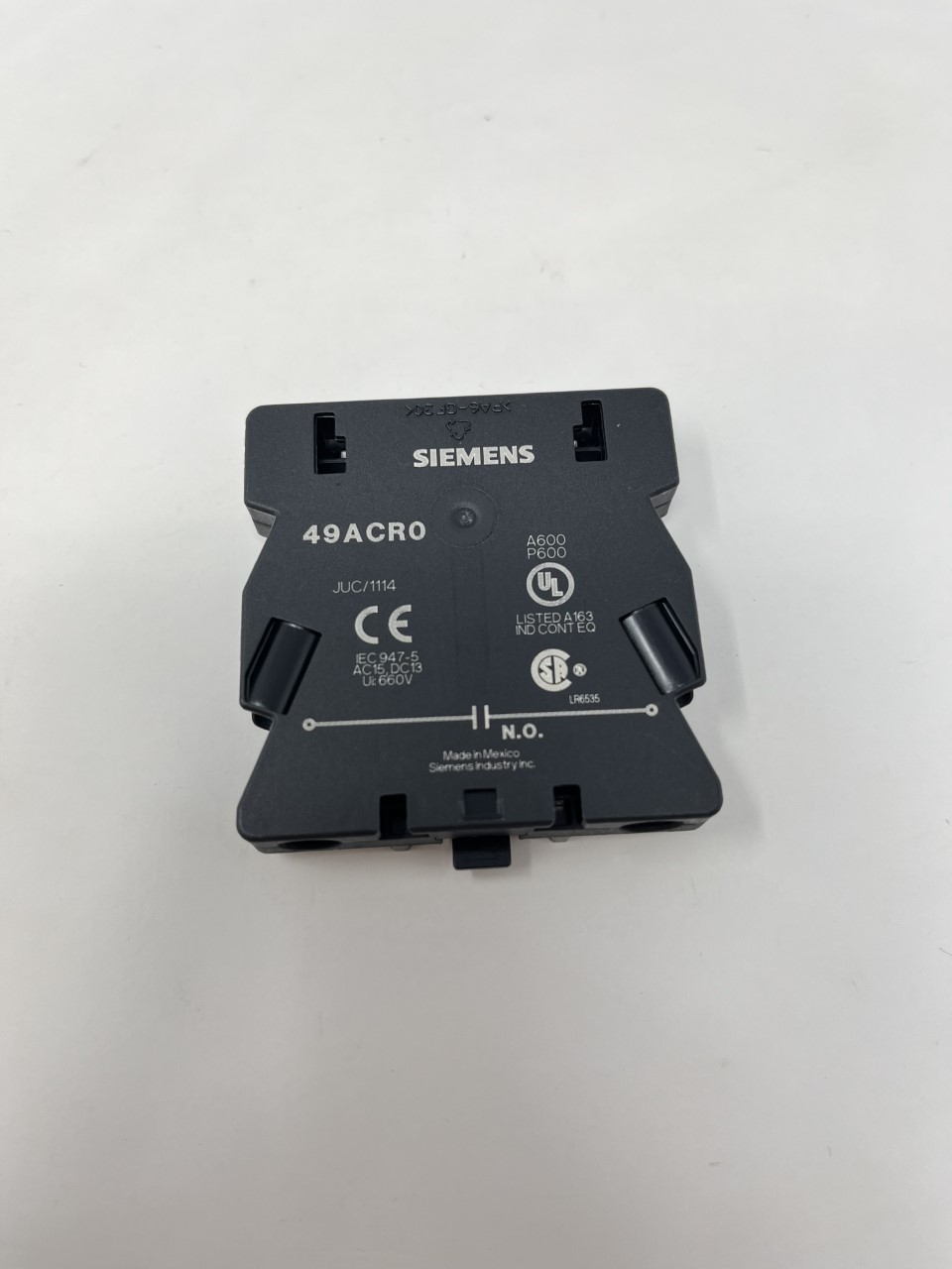 49ACR0 – SIEMENS SIDE MOUNT AUXILIARY CONTACT 1NO FOR DEFINITE PURPOSE ...