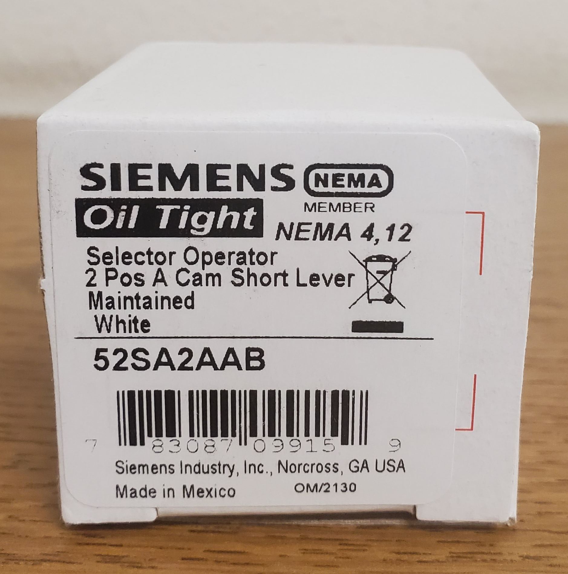 52SA2AAB – SIEMENS Selector Switch | Mag-Trol Distributors, Inc.