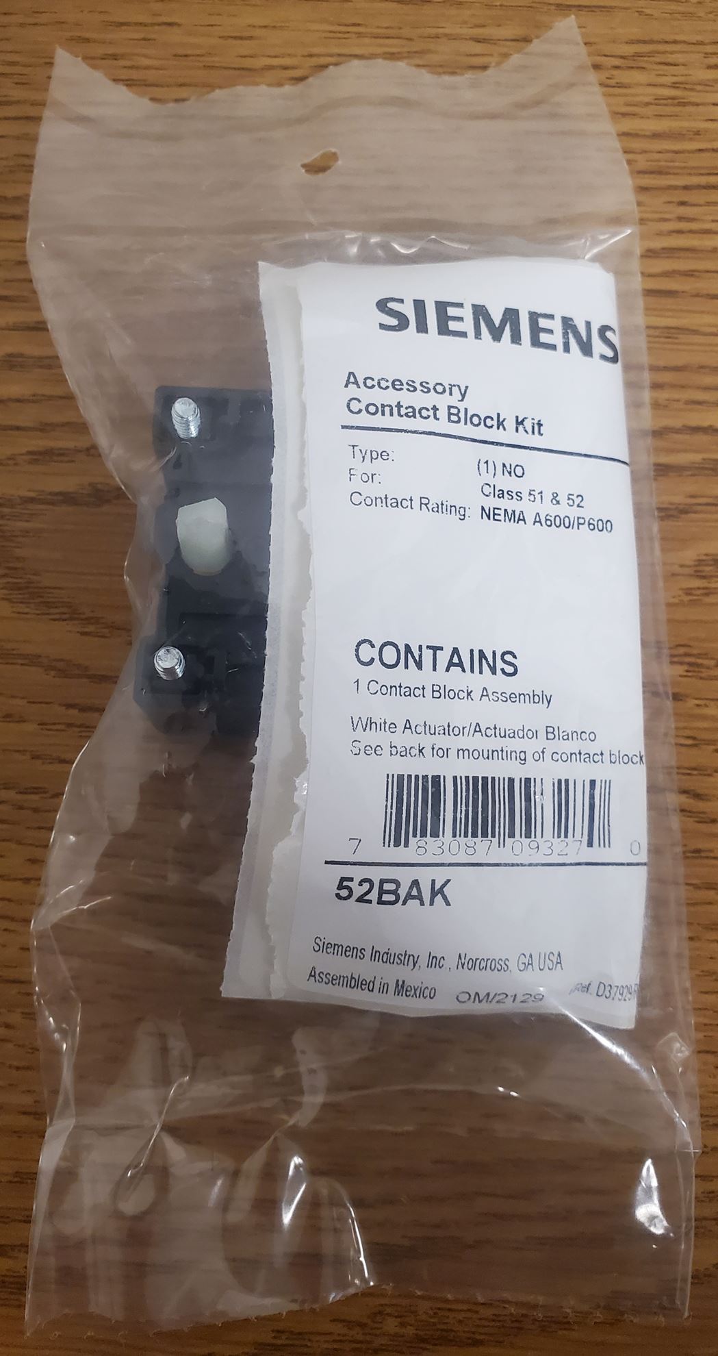 52BAK – SIEMENS Contact Block | Mag-Trol Distributors, Inc.