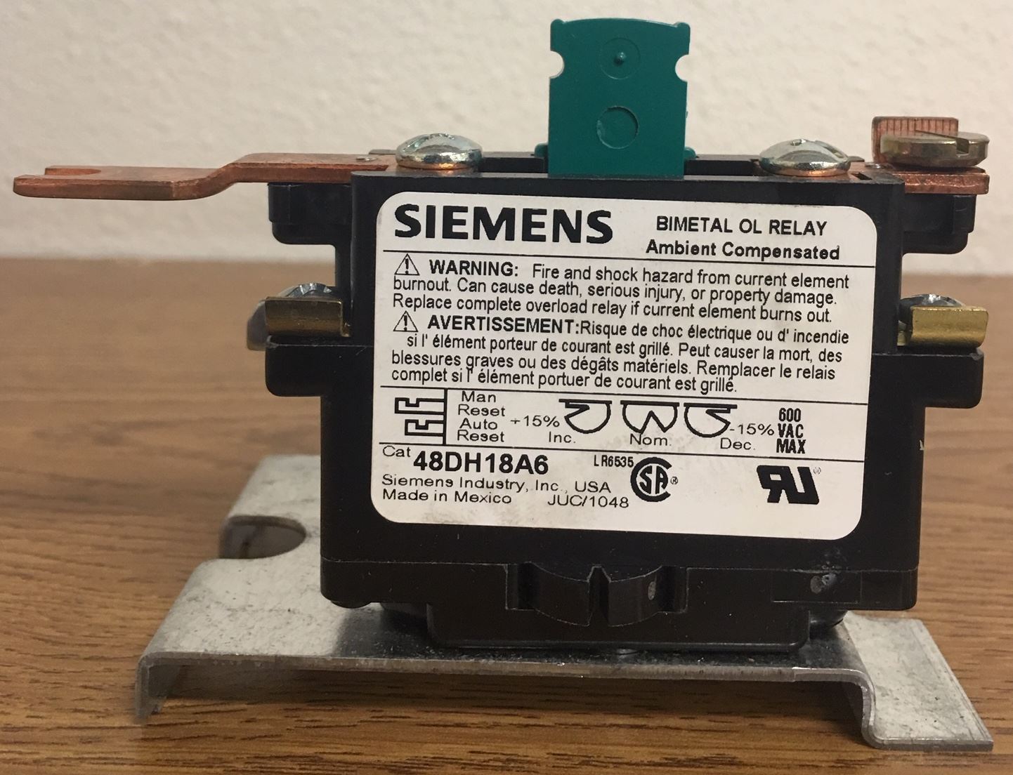 48DH18A6 – SIEMENS Bimetal Overload Relay | Mag-Trol Distributors, Inc.