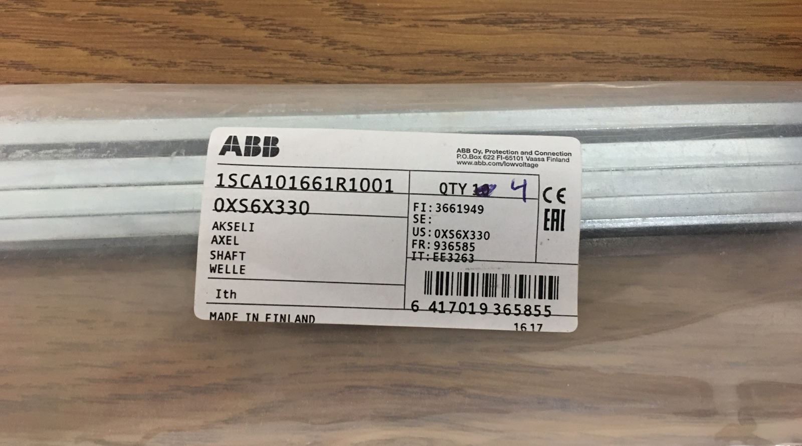 OXS6X180 – ABB SHAFT for selector handle | Mag-Trol Distributors, Inc.