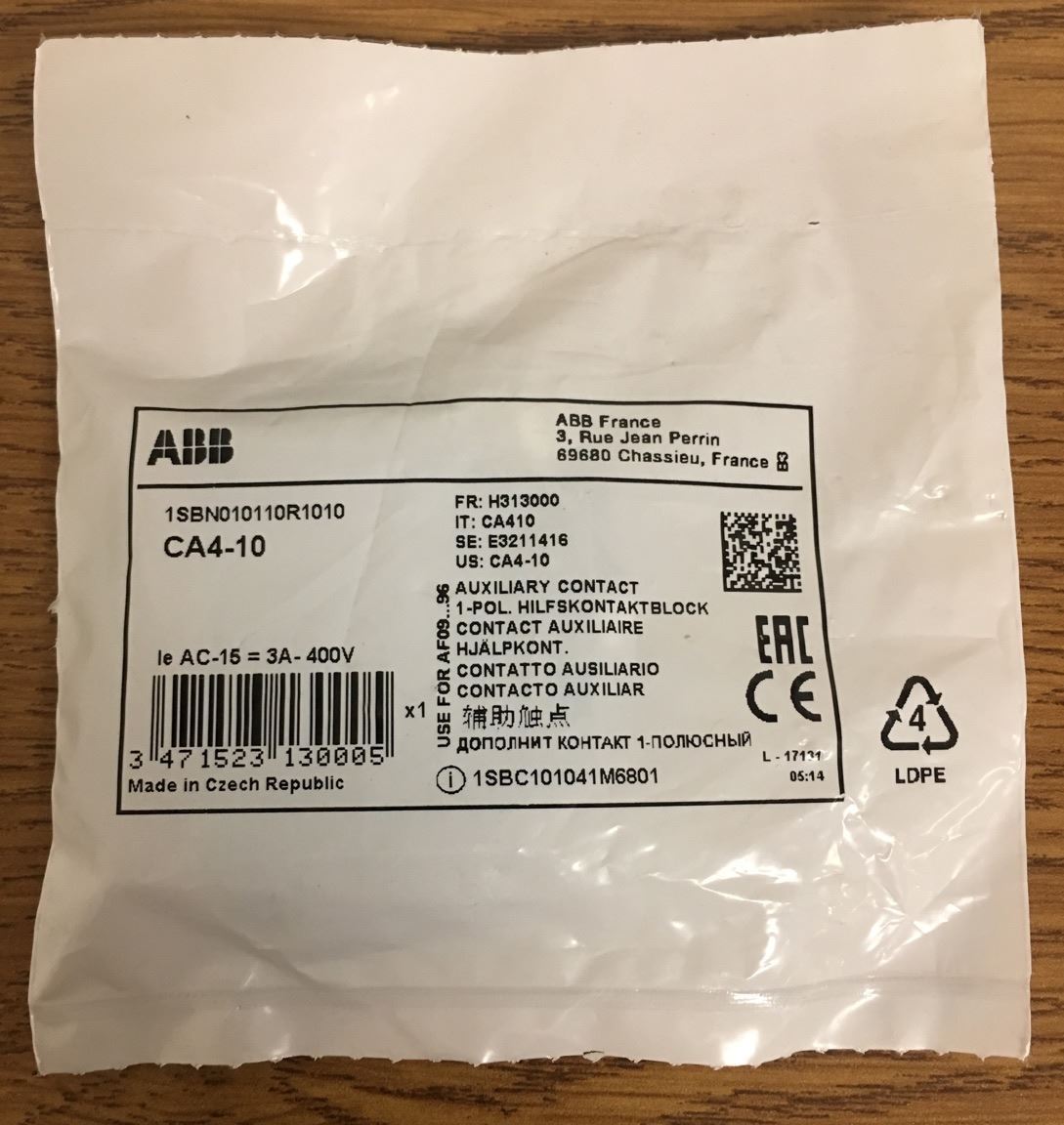 CA4-10 – ABB – Auxiliary Contact | Mag-Trol Distributors, Inc.