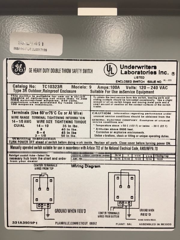 TC10323R – GE Emergency Power Transfer Switch | Mag-Trol Distributors, Inc.