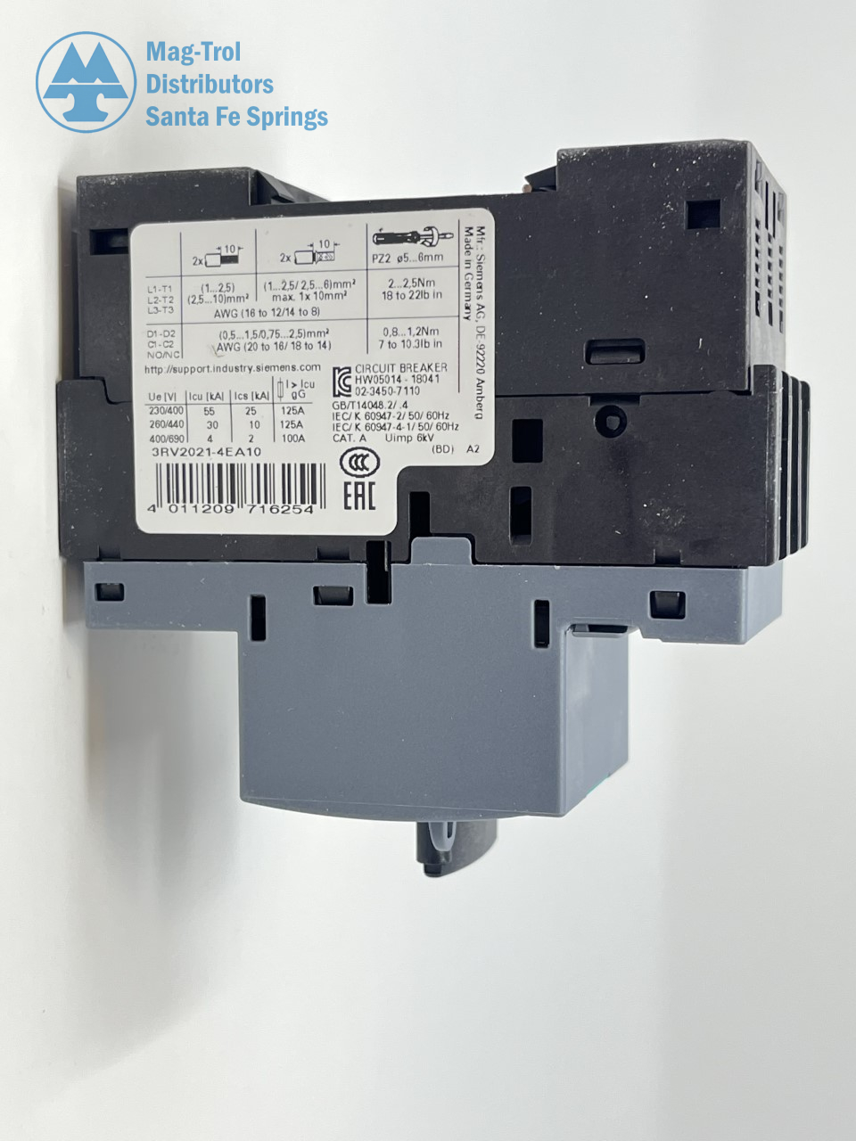 3RV2021-4EA10 – SIEMENS MOTOR STARTER PROTECTOR SIZE 0 3P CLASS 10 27 ...