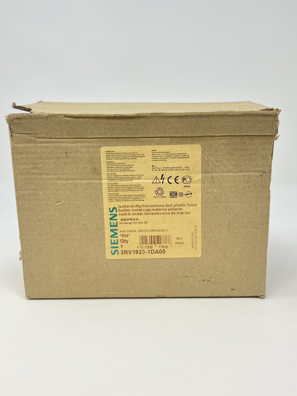 3RV1923-1DA00 – SIEMENS MOLDED PLASTIC ENCLOSURE FOR SURFACE MOUNTING A ...