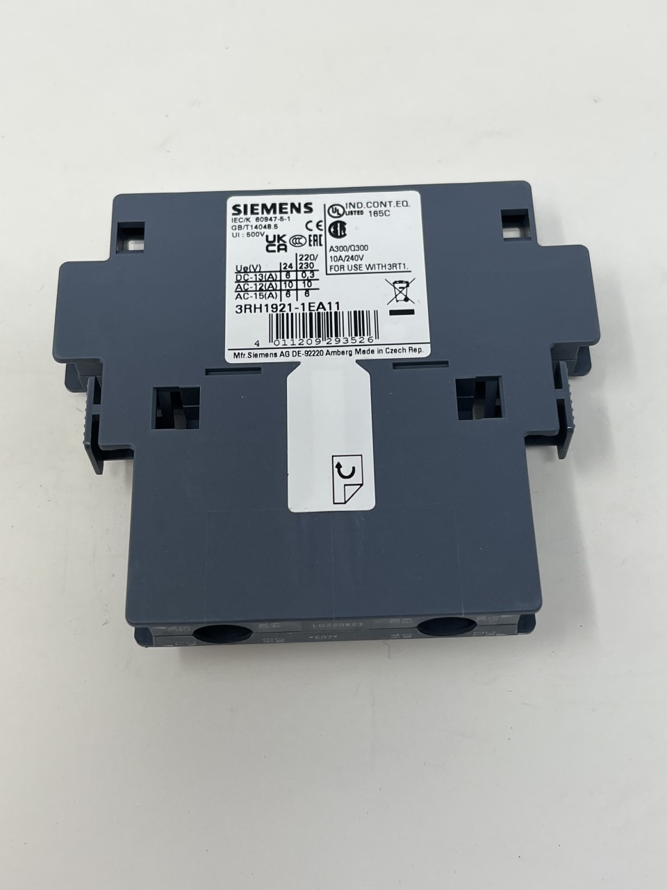 3RH1921-1EA11 – SIEMENS SIDE MOUNT AUXILIARY CONTACT 1NO+1NC FOR 3RT1 SIZE 0-10 | Mag-Trol ...