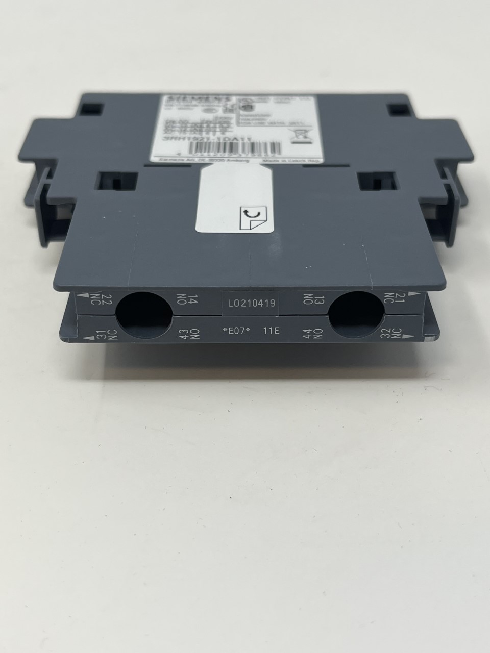 3RH1921-1DA11 – SIEMENS SIDE MOUNT AUXILIARY CONTACT 1NO+1NC FOR 3RT1 ...