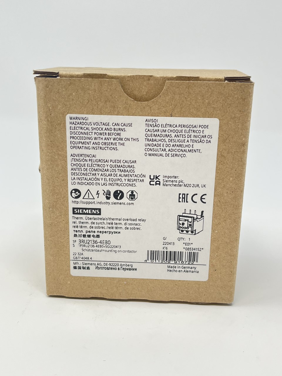 3RU2136-4EB0 – SIEMENS SIZE 2 OVERLOAD RELAY CLASS10 3P 22.0-32.0AMPS ...