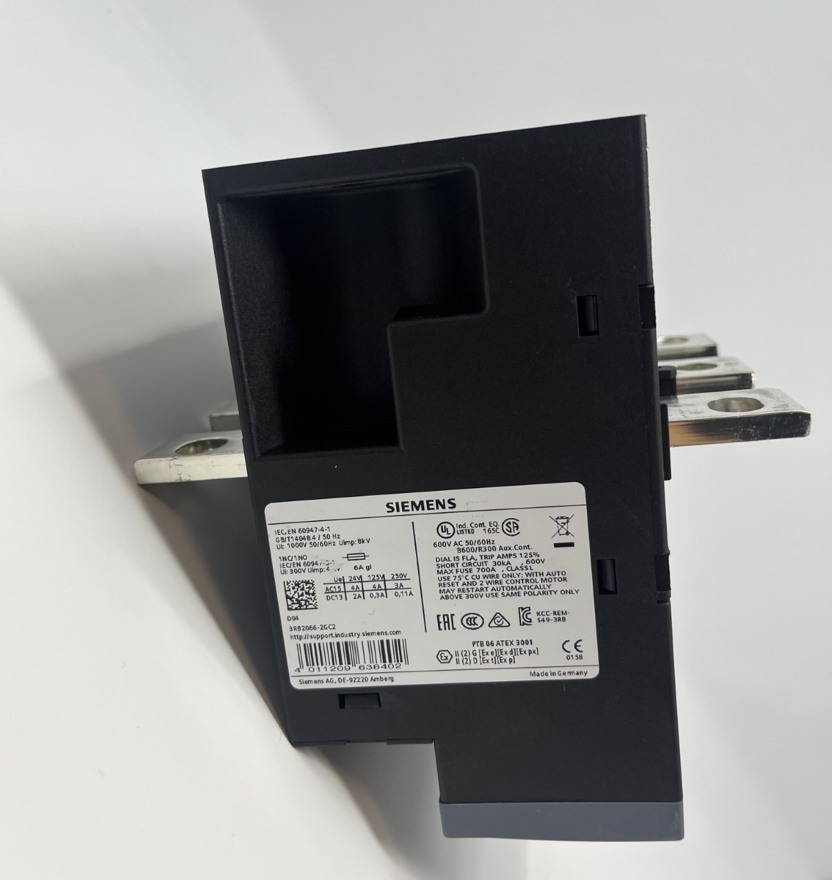 3RB2066-2GC2 – SIEMENS OVERLOAD RELAY 55-250 AMPS SIZE10 / SIZE12 CLASS ...