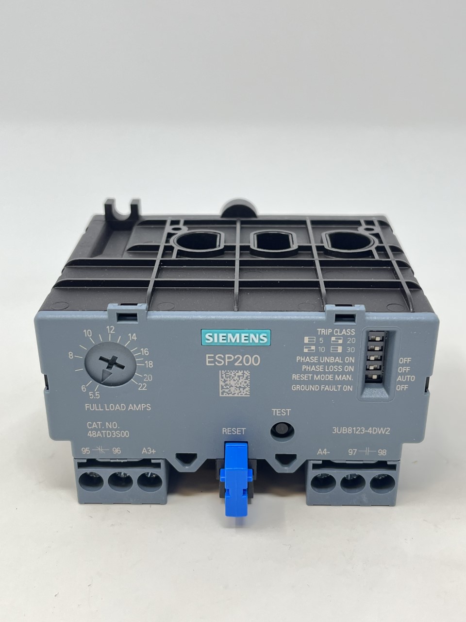 48ATD3S00 – SIEMENS SOLID STATE OVERLOAD RELAY 5.5-22AMPS CLASS 5-30 ...