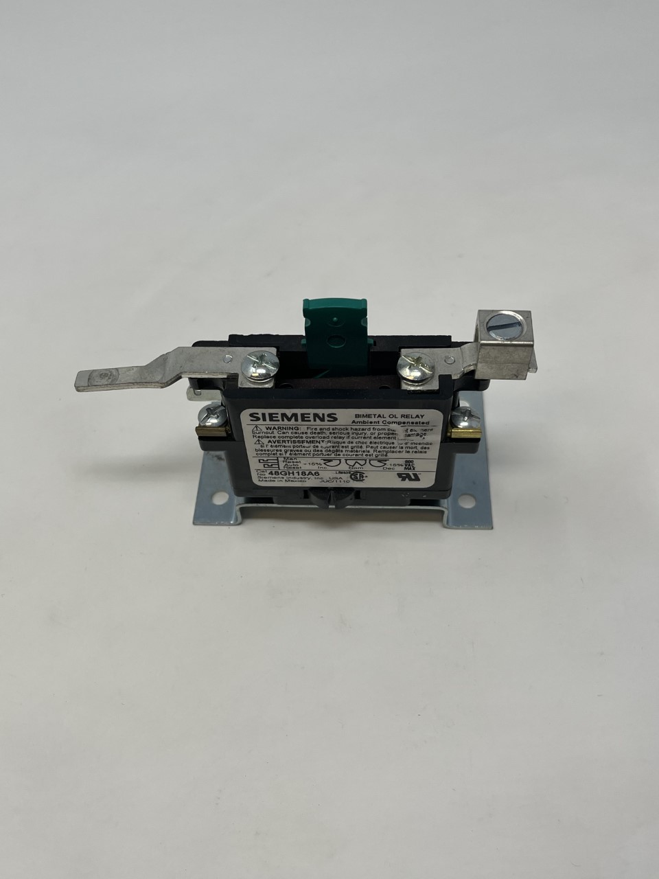 48GH18A6 -SIEMENS BI-METAL THERMAL OVERLOAD RELAY 1PH 600VAC | Mag-Trol ...