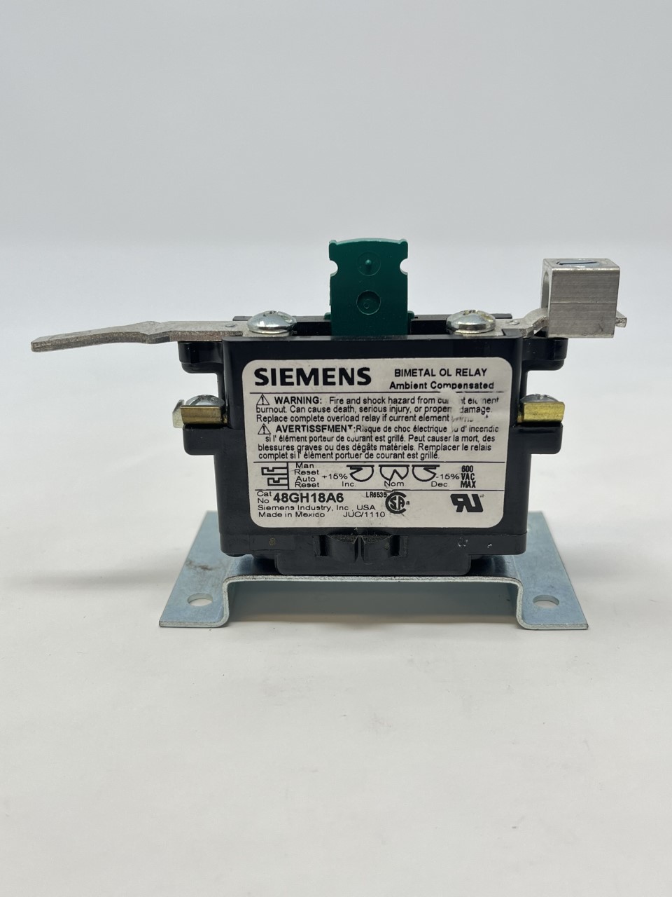 48GH18A6 -SIEMENS BI-METAL THERMAL OVERLOAD RELAY 1PH 600VAC | Mag-Trol ...