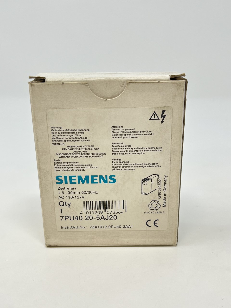 7PU4020-5AJ20 – SIEMENS SOLID-STATE TIMING RELAY DIN RAIL MOUNTABLE, 22 ...