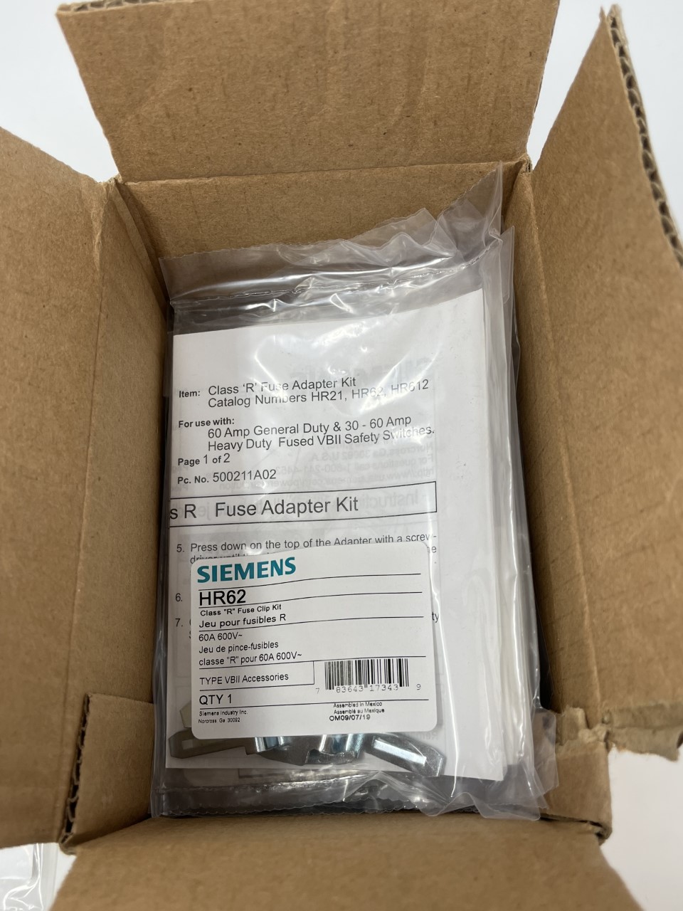 HR62 – SIEMENS CLASS R FUSE CLIP KIT 60AMPS 600VAC | Mag-Trol ...