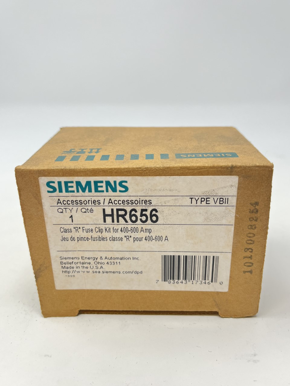 HR656 – SIEMENS LOW VOLTAGE VBII HD CLASS R FUSE CLIP KIT RATED 600V ...