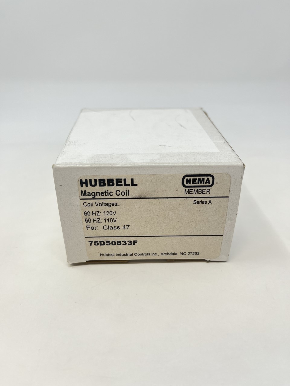 75D50833F – HUBBELL REPLACEMENT COIL 120VAC FOR CLASS 47 | Mag-Trol ...