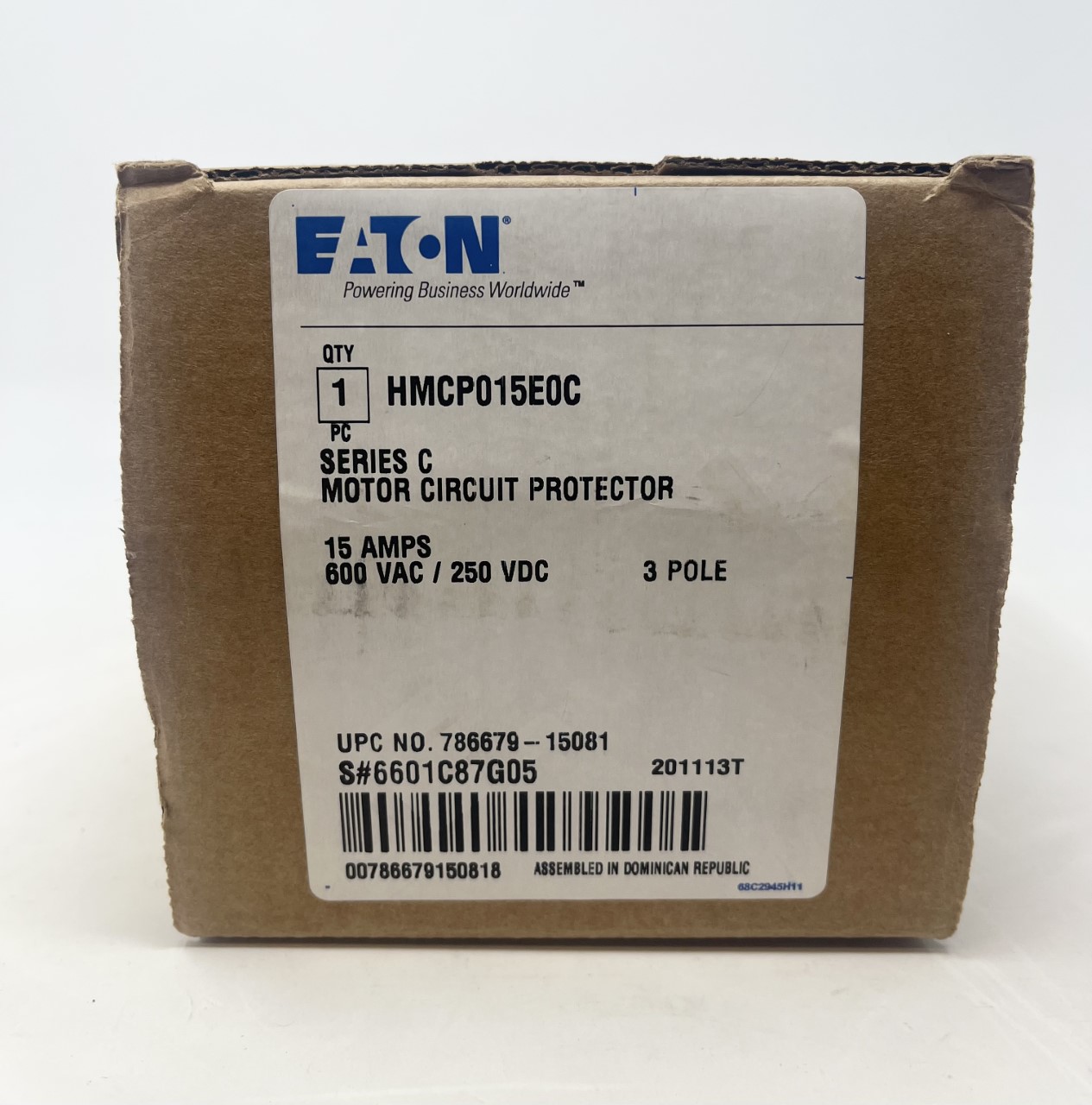 HMCPE015E0C – EATON MOTOR CIRCUIT PROTECTOR 15AMPS 600VAC 3POLE 45 ...