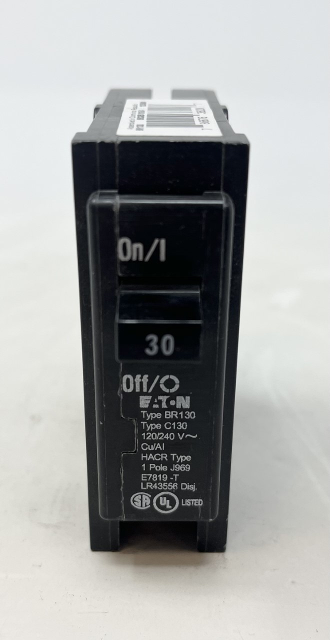 BR130 – EATON PLUG IN CIRCUIT BREAKER 30AMPS 10KAIC 1POLE 120-240VAC ...