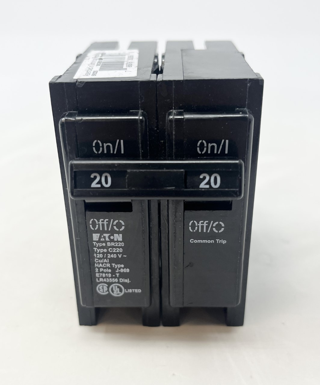 BR220 – EATON PLUG IN CIRCUIT BREAKER 20AMPS 10KAIC 2POLE 120-240VAC ...