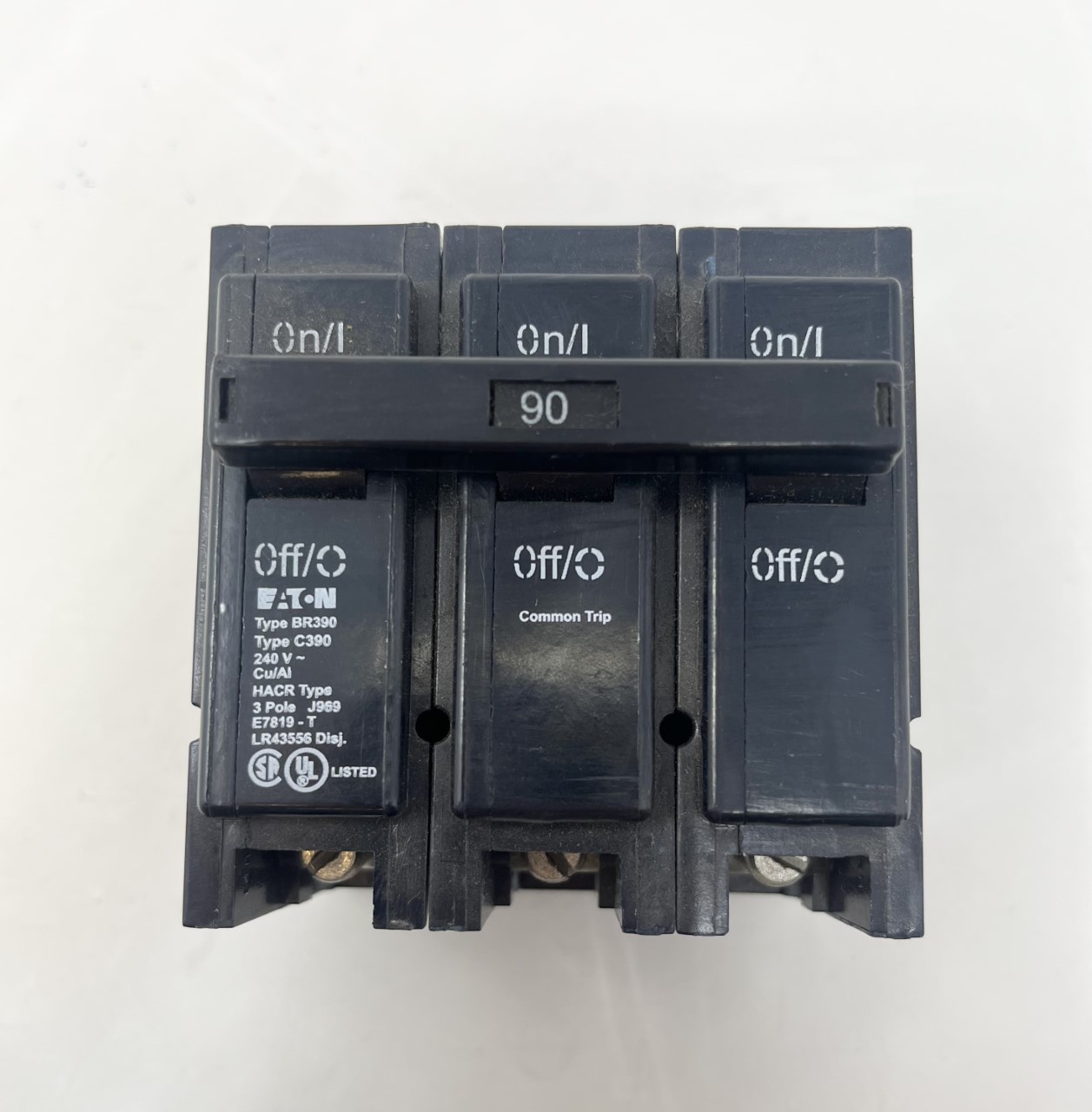 BR390 – EATON PLUG IN CIRCUIT BREAKER 90AMPS 3POLE 10KAIC 120-240VAC ...