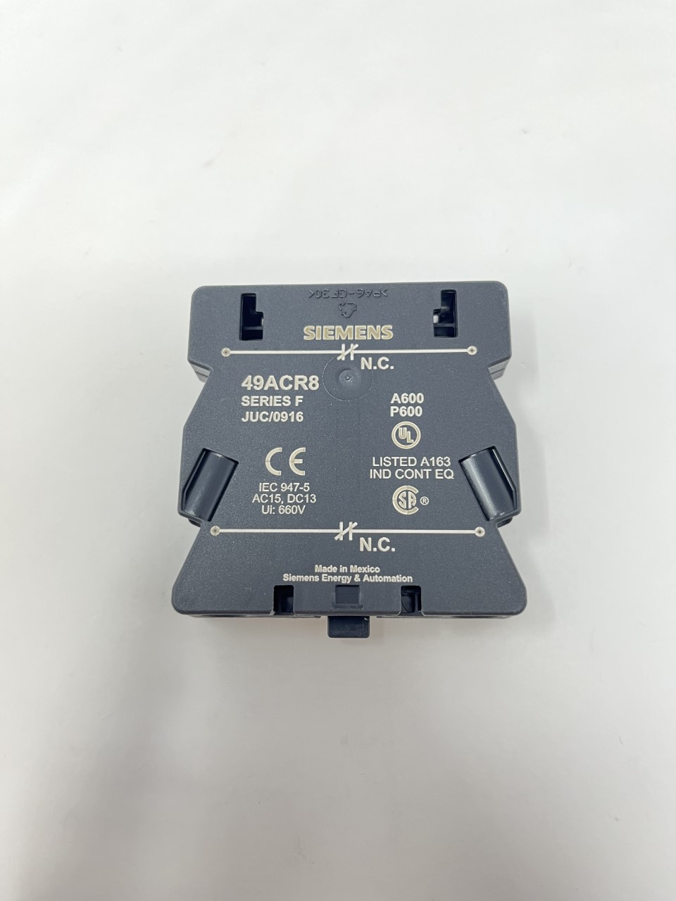 49ACR8 – SIEMENS SIDE MOUNT AUXILIARY CONTACT 2NC FOR DEFINITE PURPOSE ...