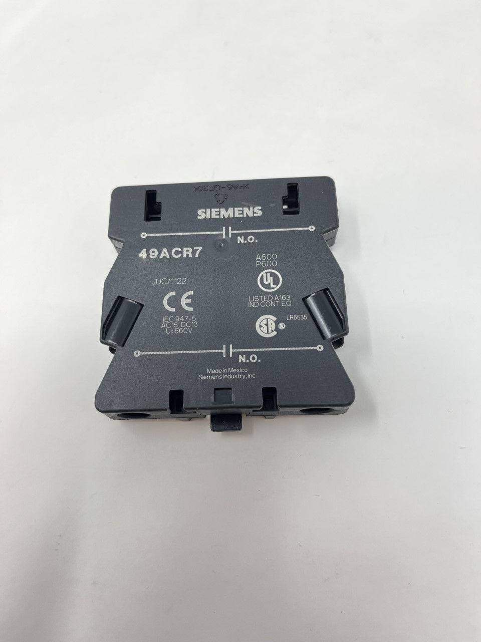 49ACR7 – SIEMENS SIDE MOUNT AUXILIARY CONTACT 2NO FOR DEFINITE PURPOSE ...