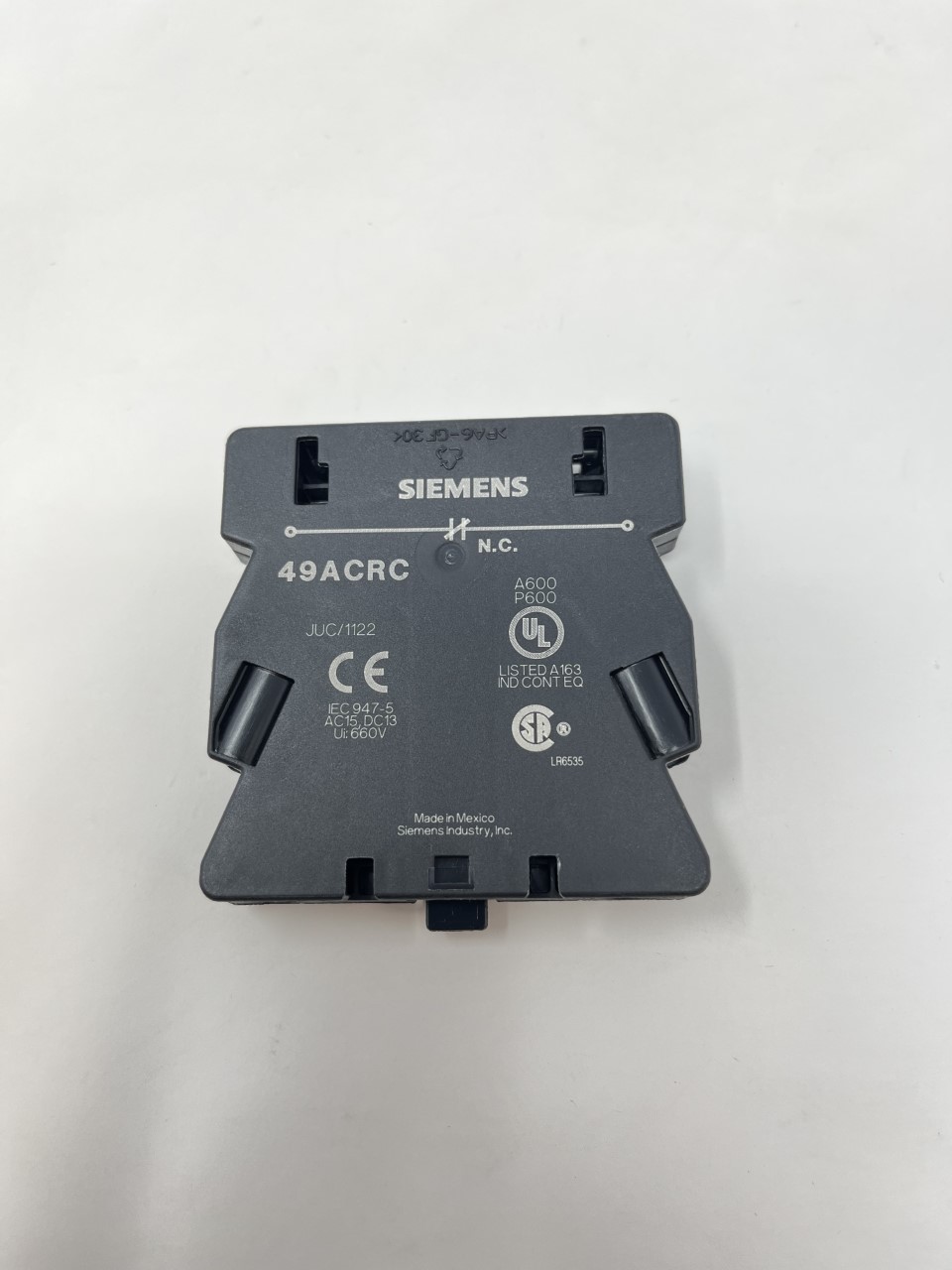 49ACRC – SIEMENS SIDE MOUNT AUXILIARY CONTACT 1NC FOR DEFINITE PURPOSE ...