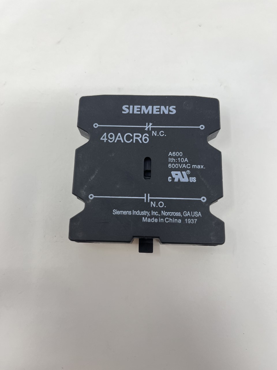 49ACR6 – SIEMENS SIDE MOUNT AUXILIARY CONTACT 1NO+1NC FOR DEFINITE ...
