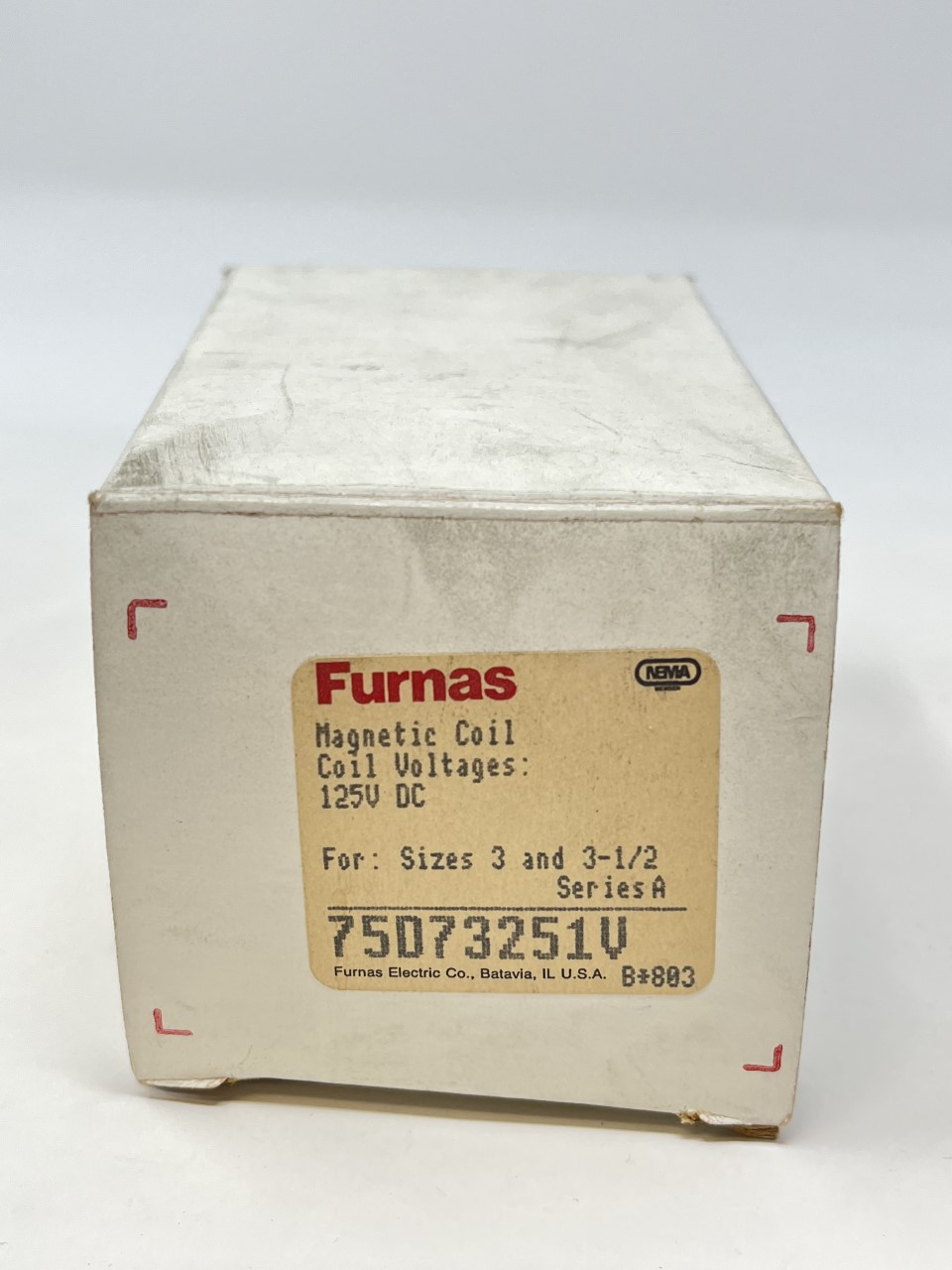 75D73251V – FURNAS ELECTRIC/SIEMENS REPLACEMENT COIL 125VDC SIZE 3- 3 1 ...