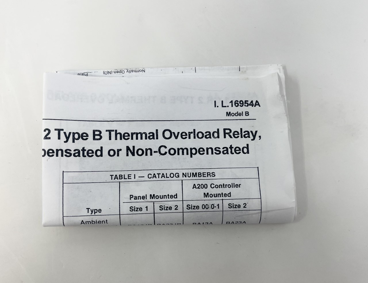 BA13A – EATON THERMAL OVERLOAD RELAY AMBIENT COMPENSATED 3POLE NEMA ...