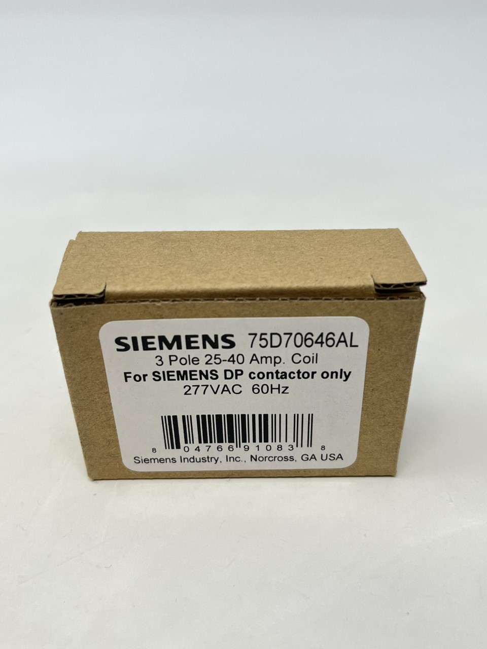 75D70646AL – SIEMENS DEFINITE PURPOSE CONTACTOR REPLACEMENT COIL 3P 25 ...