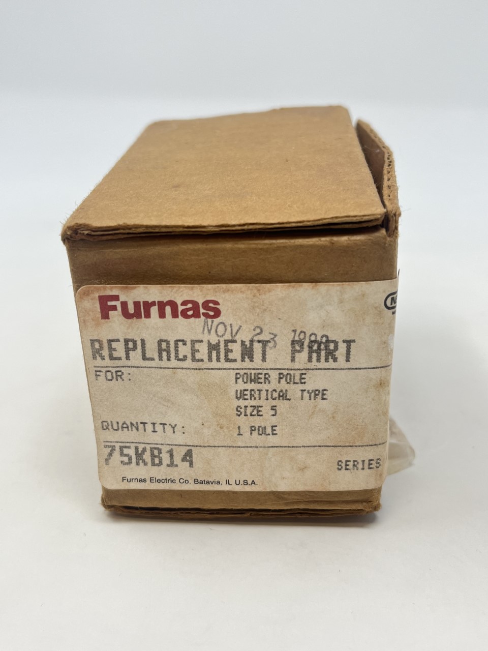 75KB14 – FURNAS ELECTRIC REPLACEMENT CONTACT KIT 1P SIZE 5 VERTICAL ...