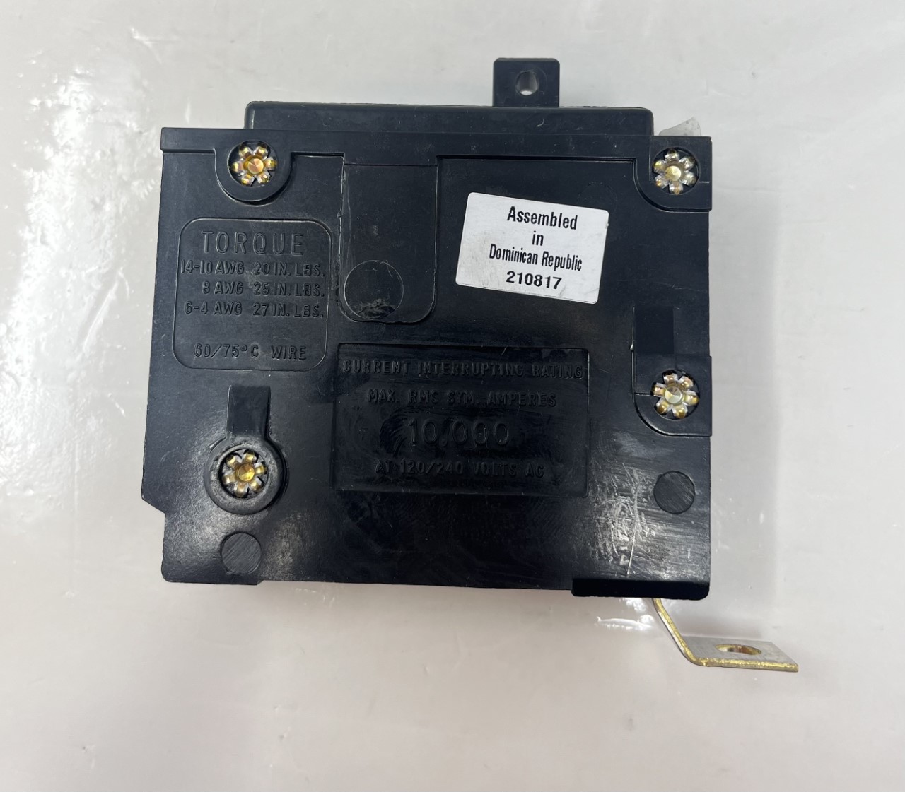 BAB1030 – EATON BOLT ON CIRCUIT BREAKER 1POLE 30AMPS 120-240VAC 10 ...