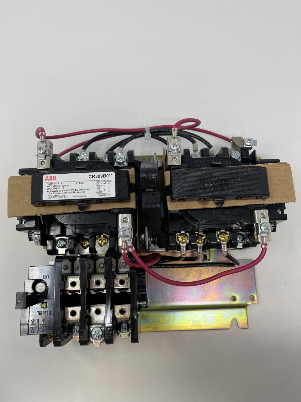 CR309B002 – GE/ABB NEMA MOTOR STARTER REVERSER SIZE 0 3 POLES OPEN TYPE ...
