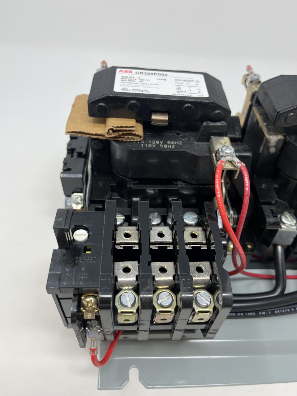 CR309D002 – GE/ABB NEMA MOTOR STARTER REVERSER SIZE 2 3-3 POLE OPEN ...