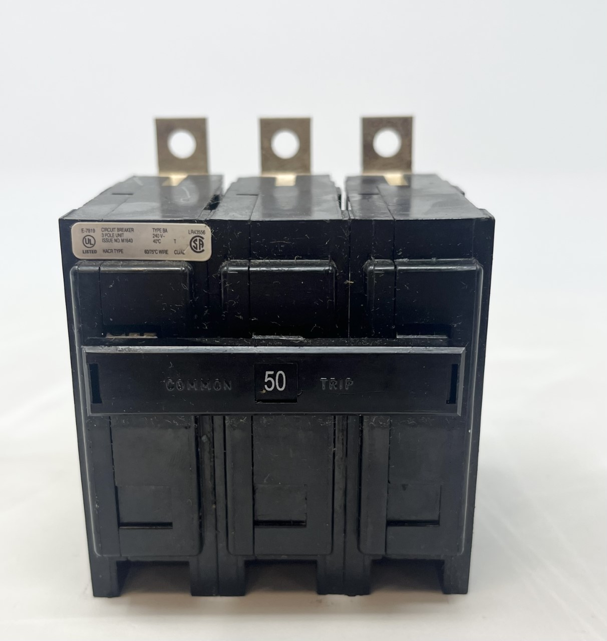 BAB3050H – EATON BOLT ON CIRCUIT BREAKER 3POLE 50AMPS 10KAIC 120-240VAC ...