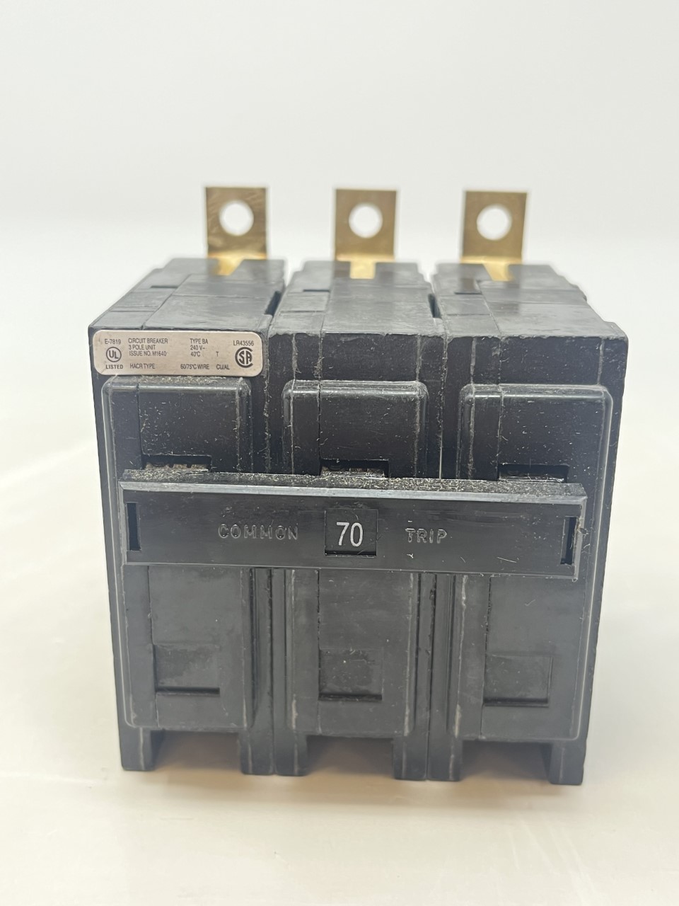 BAB3070H – EATON BOLT ON CIRCUIT BREAKER 3POLE 70AMPS 10KAIC 120-240 ...
