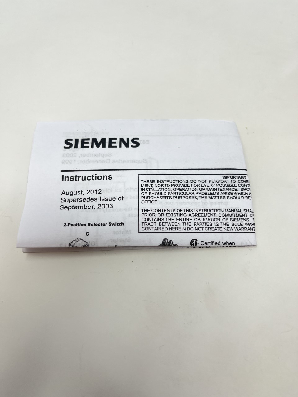 49SAS01 – SIEMENS NEMA SELECTOR SWITCH KIT | Mag-Trol Distributors, Inc.