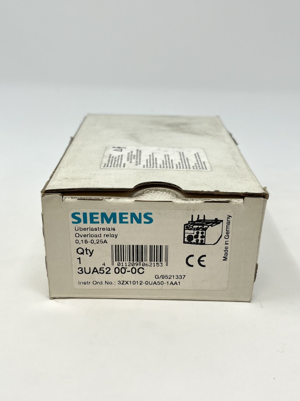 3UA5200-0C – SIEMENS 3UA5200-0C OVERLOAD RELAY 0.16-.25 AMPS 3P CLASS ...