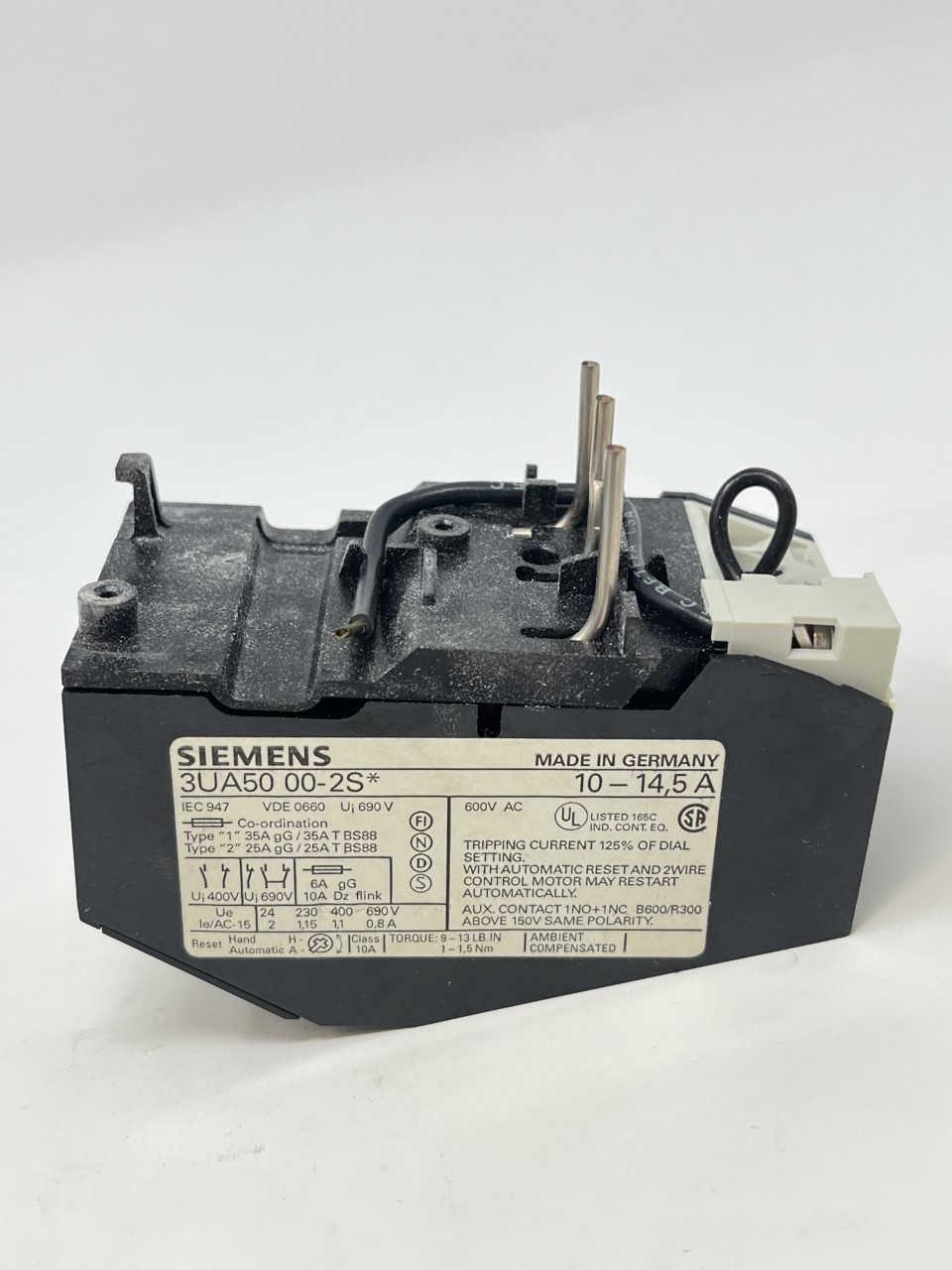 3UA5000-2S – SIEMENS OVERLOAD RELAY 10-14.5AMPS 3P CLASS 10 | Mag-Trol ...