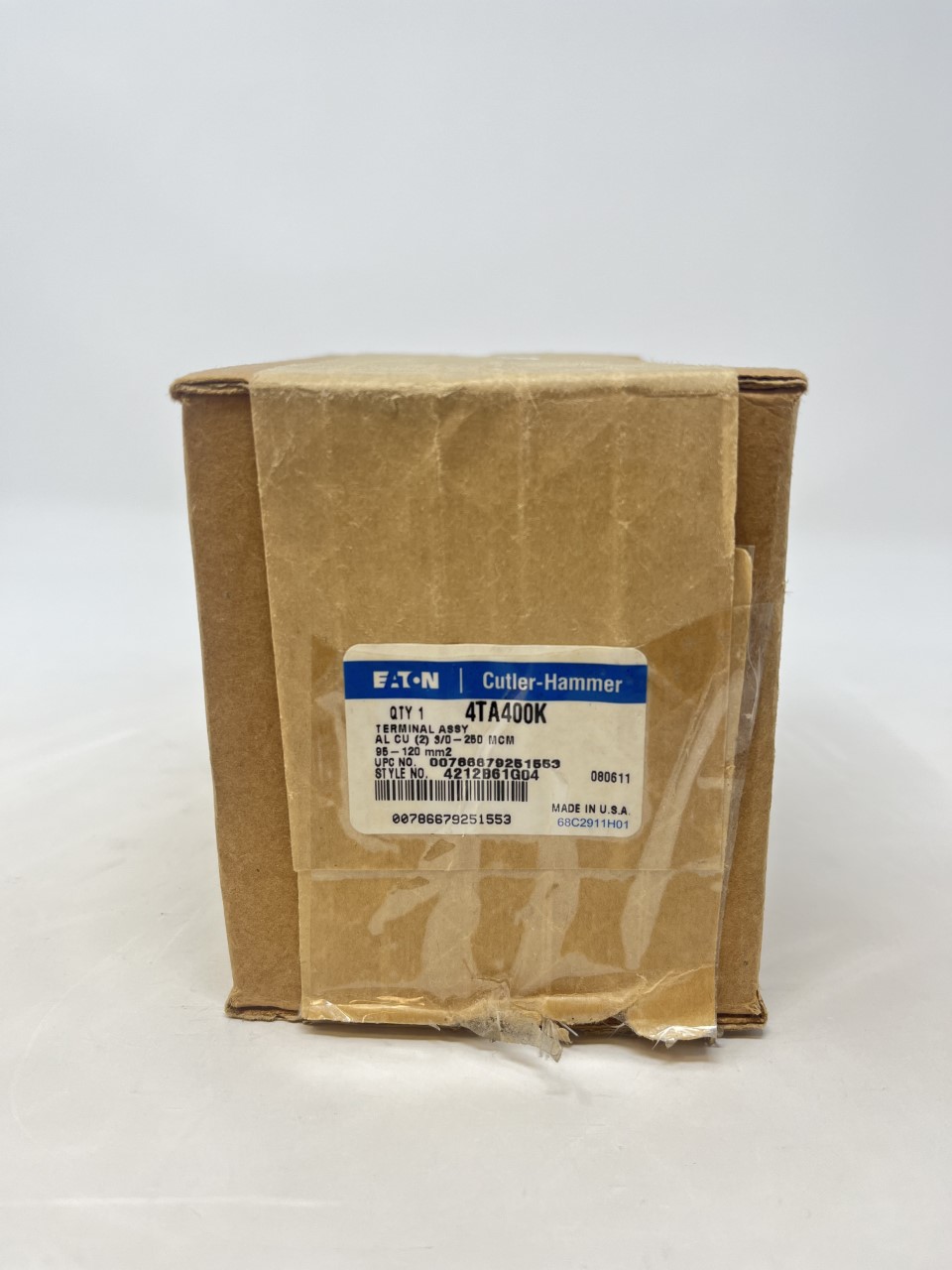 4TA400K – EATON (4)TERMINAL LUG ASSEMBLY 3/0-250 MCM STYLE # 4212B61G04 ...