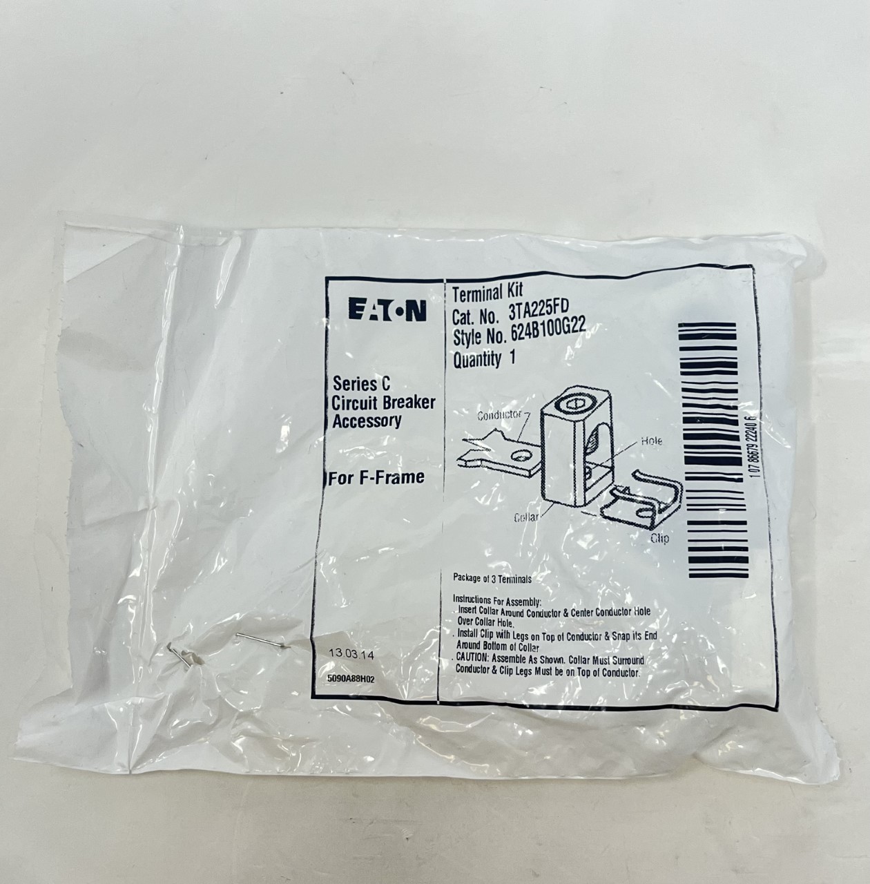 3TA225FD – EATON (3)TERMINAL LUG KIT 4-4/0AWG 225AMP STYLE # 624B100G22 ...