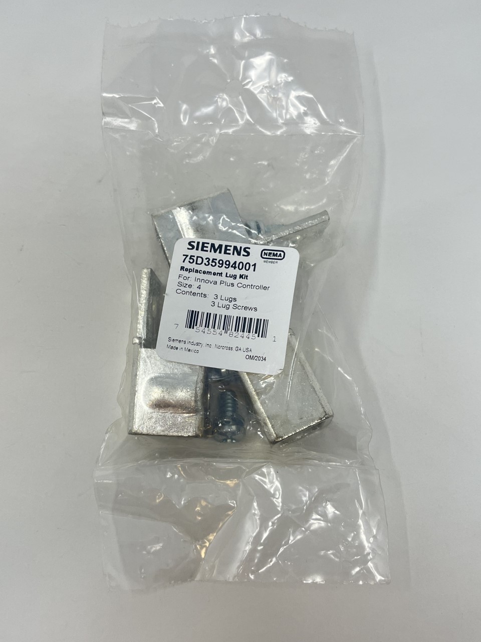 75D35994001 – SIEMENS REPLACEMENT LUG KIT SIZE 4 250MCM-6 FOR COPPER ...