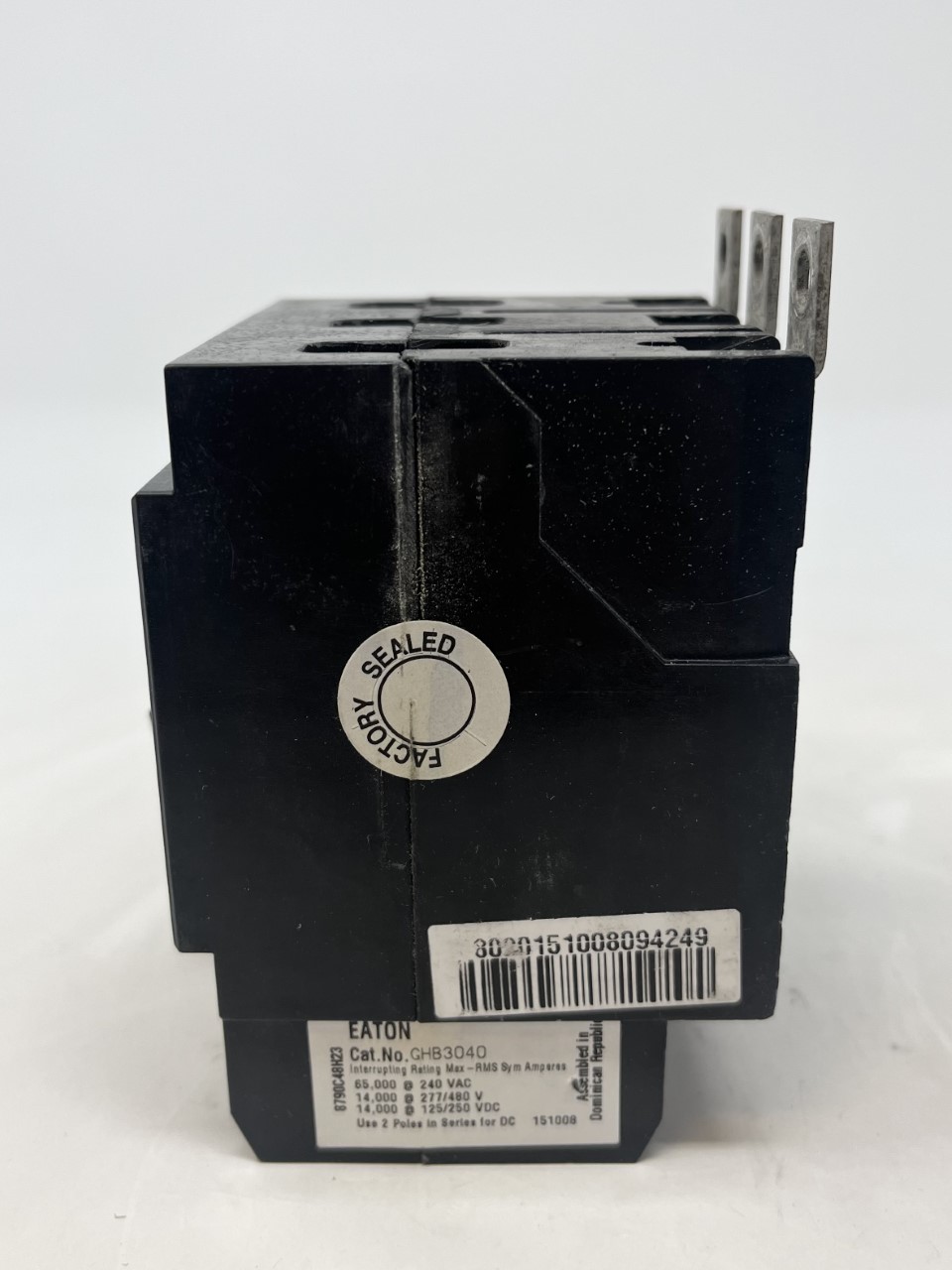 GHB3040 – EATON BOLT ON CIRCUIT BREAKER 40AMPS 3POLE 277-480VAC 14KAIC ...