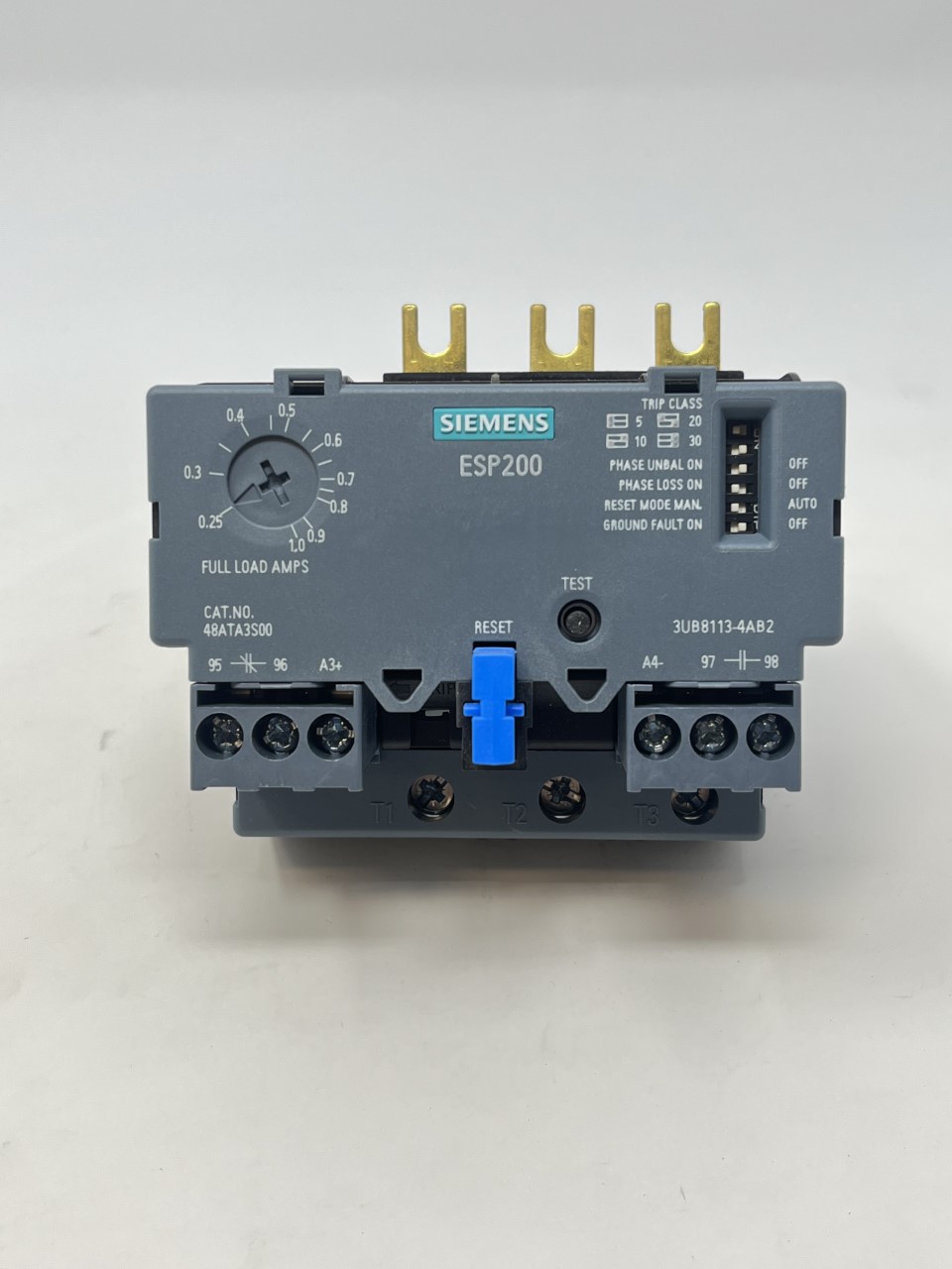 48ATA3S00 – SIEMENS SOLID STATE OVERLOAD RELAY 0.25-1AMPS SIZE A 3P ...