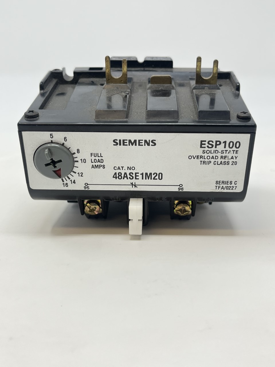48ASE1M20 – SIEMENS SOLID STATE OVERLOAD RELAY 5-16AMPS SIZE A 1P CLASS ...