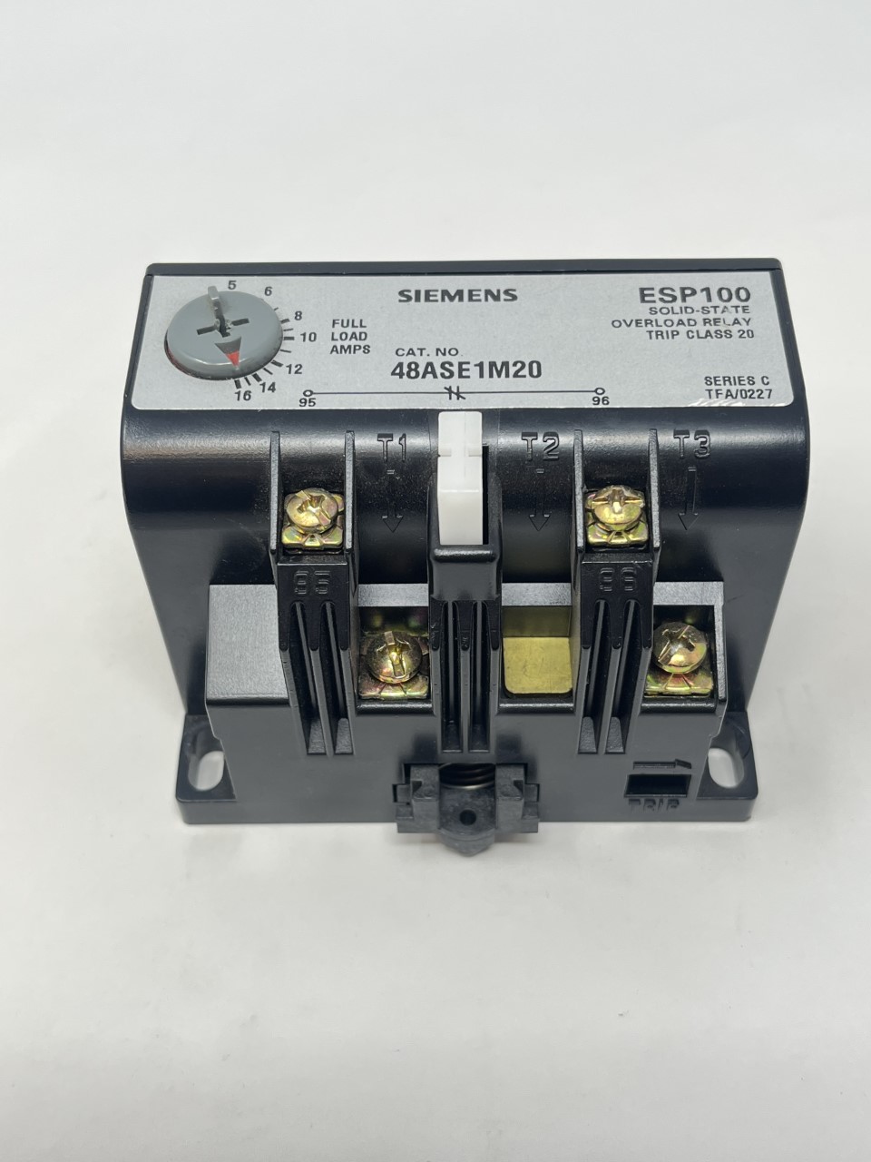 48ASE1M20 – SIEMENS SOLID STATE OVERLOAD RELAY 5-16AMPS SIZE A 1P CLASS ...
