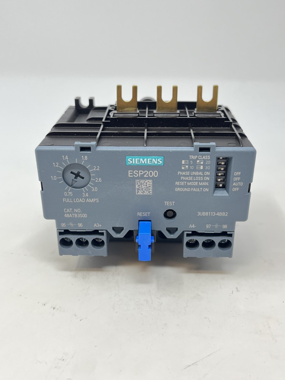 3UB8113-4BB2 – SIEMENS SOLID STATE OVERLOAD RELAY 0.75-3.4 AMPS CLASS 5 ...