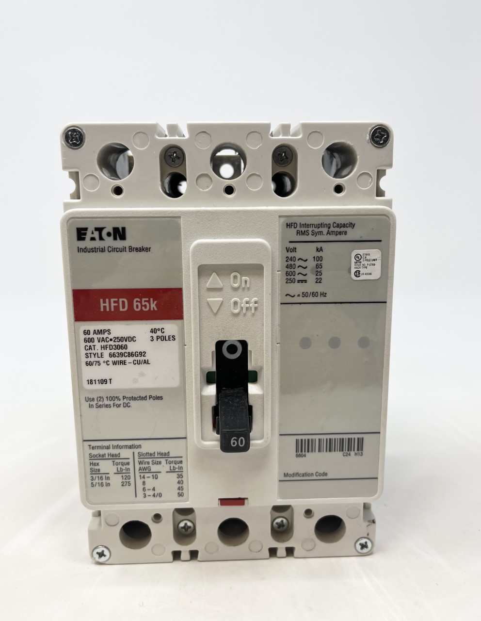 HFD3060 – EATON CIRCUIT BREAKER | Mag-Trol Distributors, Inc.